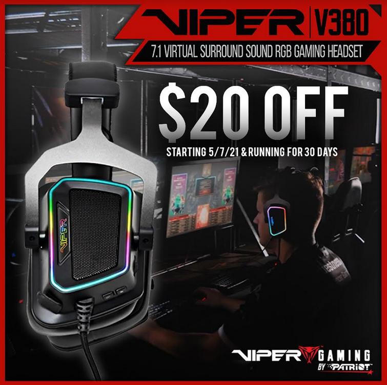 Patriot Viper V380 RGB Gaming Headset Review | PCTestBench